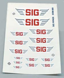 SIG WING DECALS - Sig Manufacturing