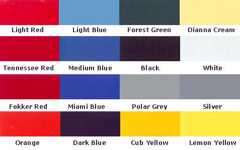 SIG SUPERCOAT COLOR CHART - Sig Manufacturing